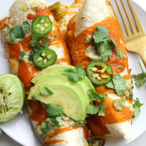 Black Bean Tofu Scramble Vegan Enchiladas Recipe