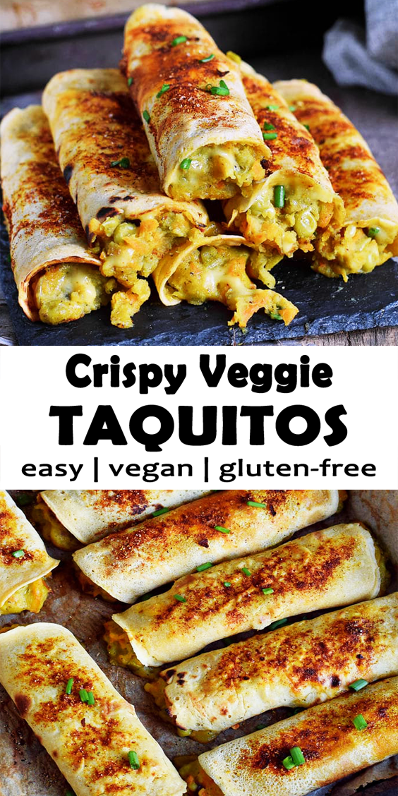 Easy Delicous Vegan Taquitos (Baked Veggie Flautas) - Countsofthenetherworld.com